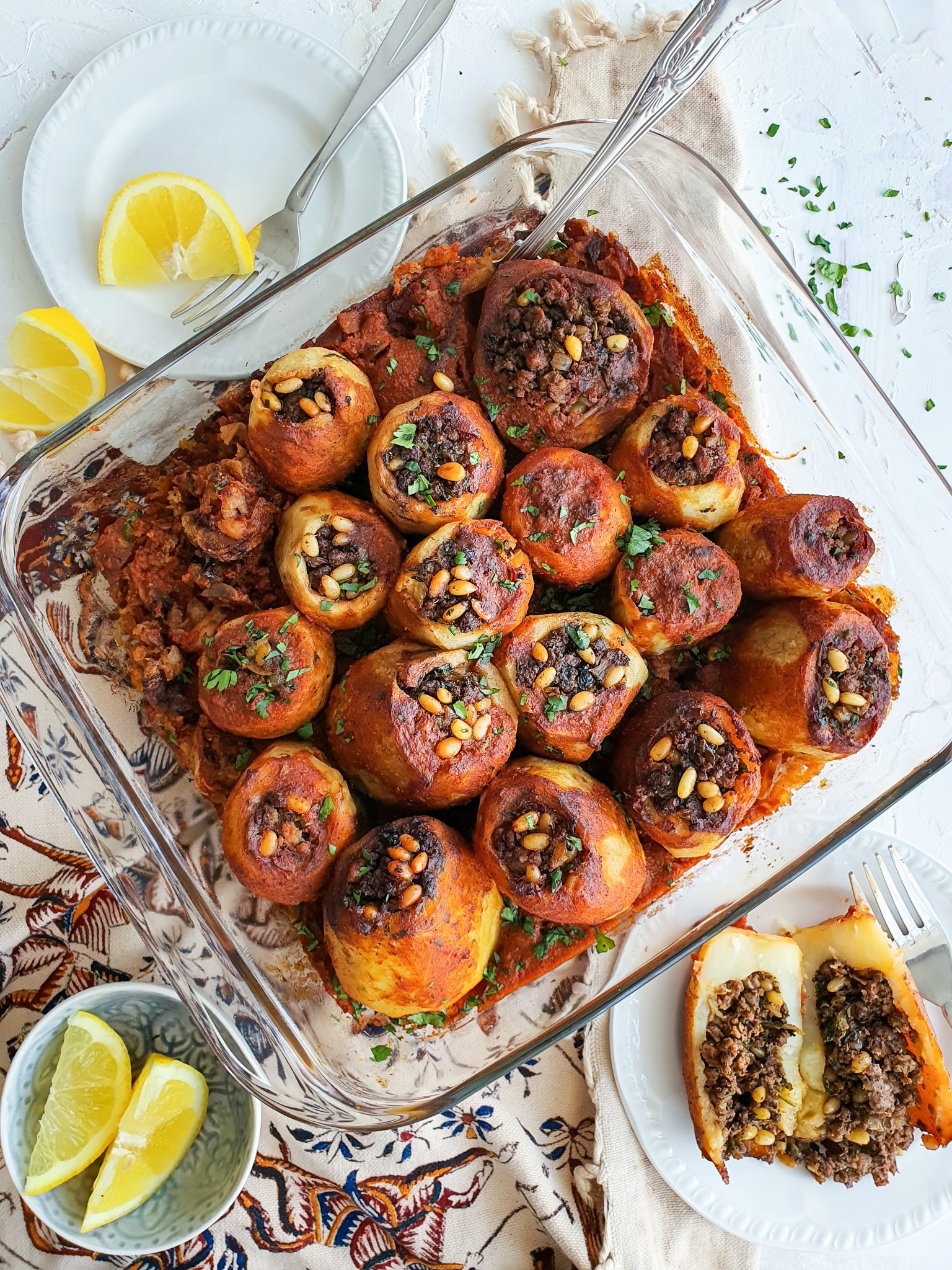 Batata Mahshi - Egyptian Stuffed Potatoes - PEANUTSWIRLS