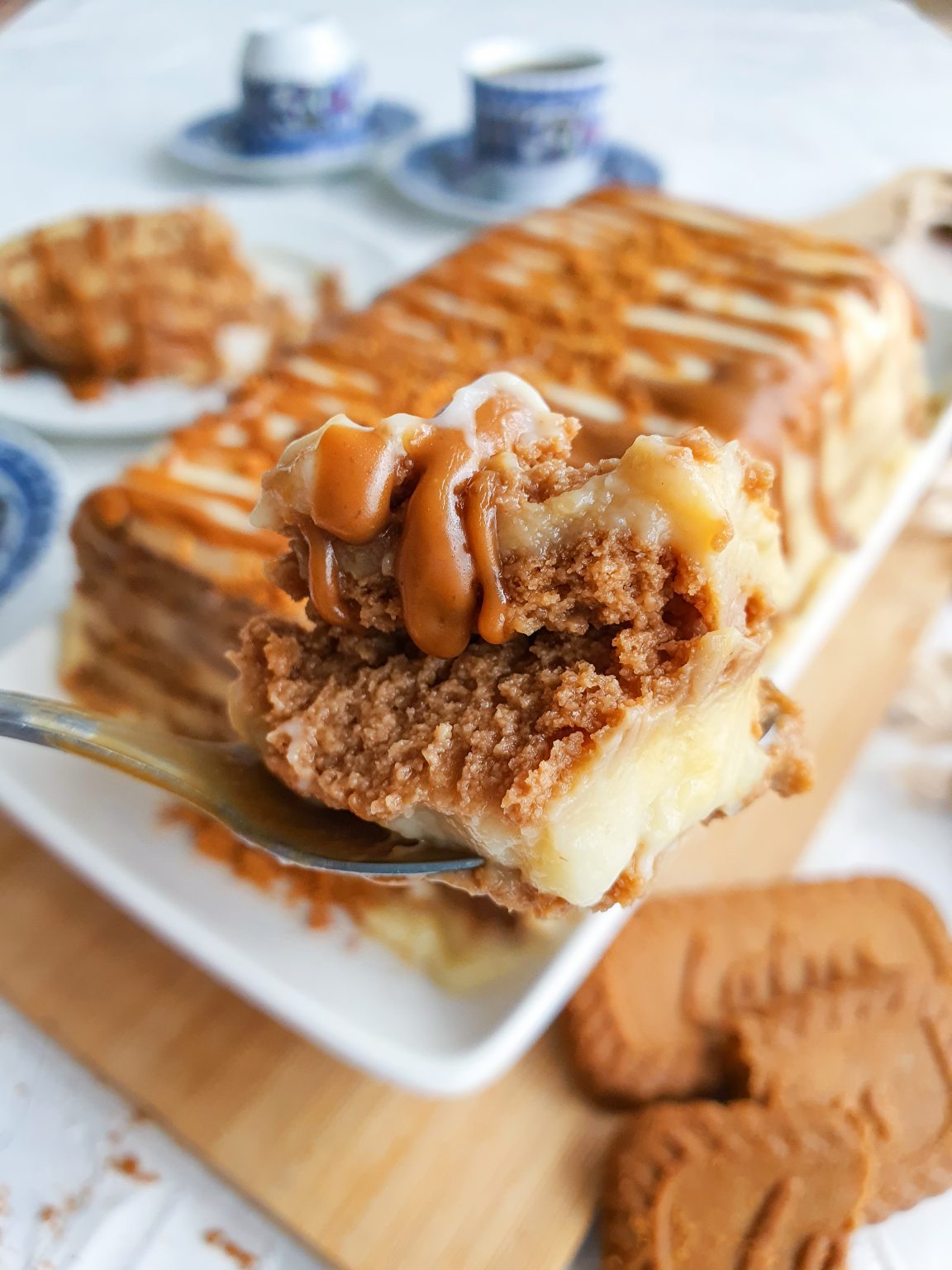 Easy Biscoff Pudding - PEANUTSWIRLS