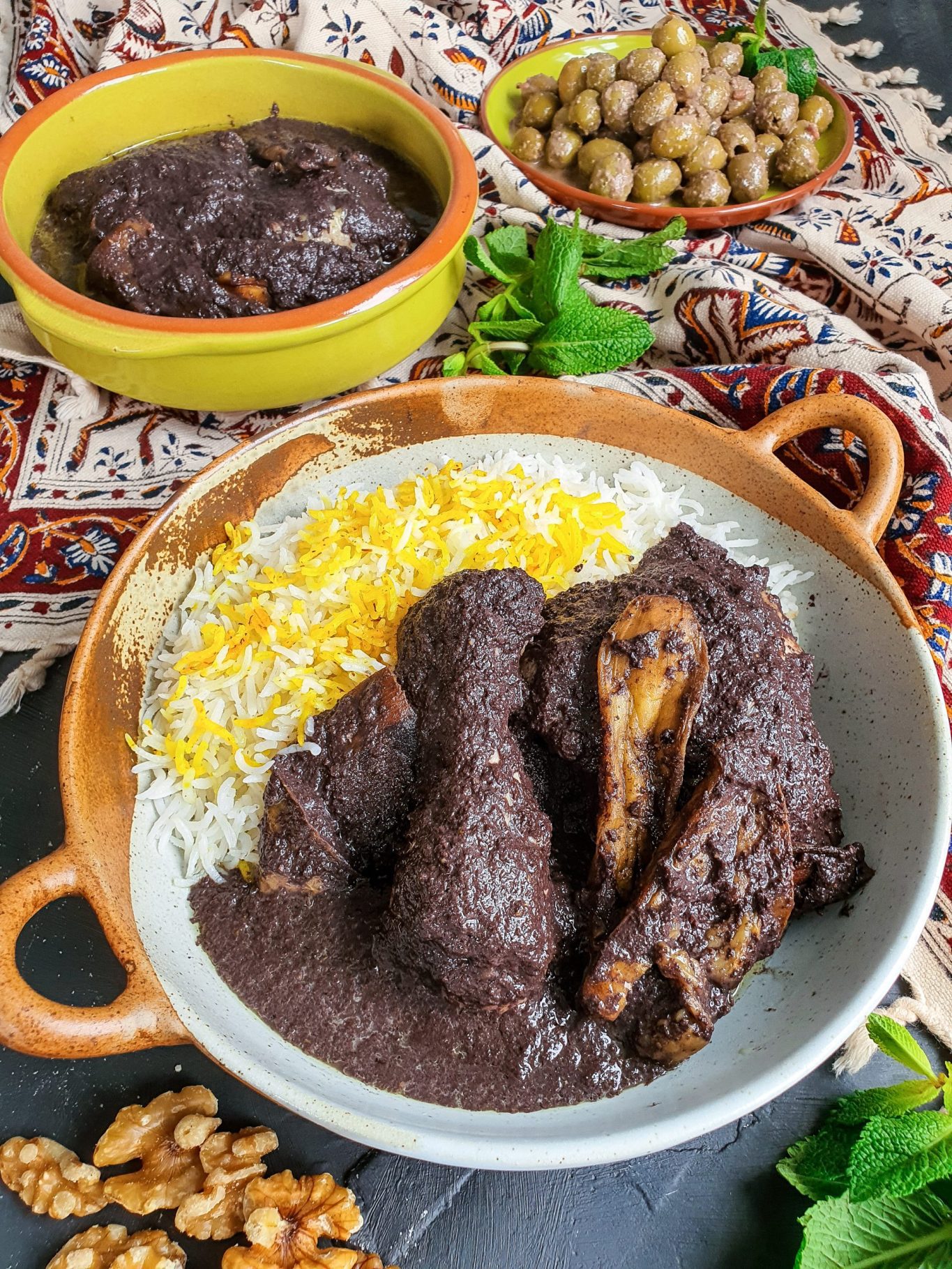 Fesenjan - Persian Walnut and Pomegranate stew