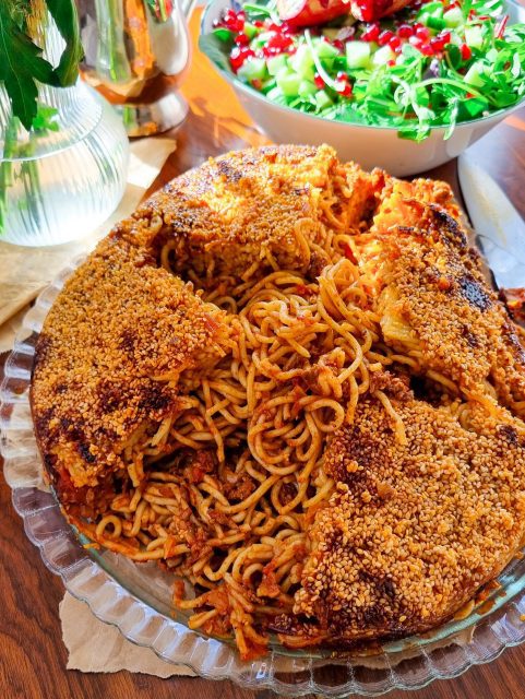 Persian Macaroni with Tahdig - PEANUTSWIRLS