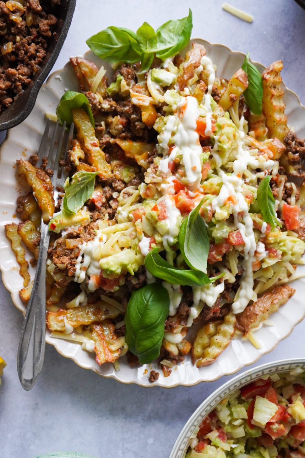 Baked Loaded Fries - PEANUTSWIRLS