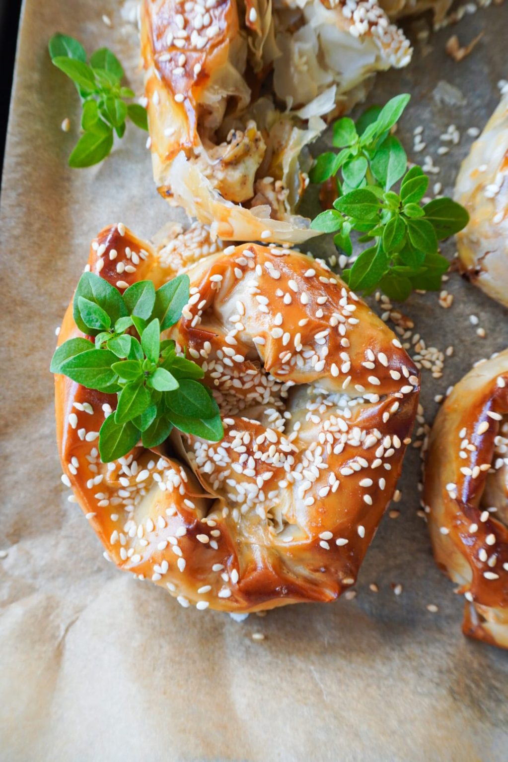 Caramelised Cabbage and Leek Turkish Borek - PEANUTSWIRLS