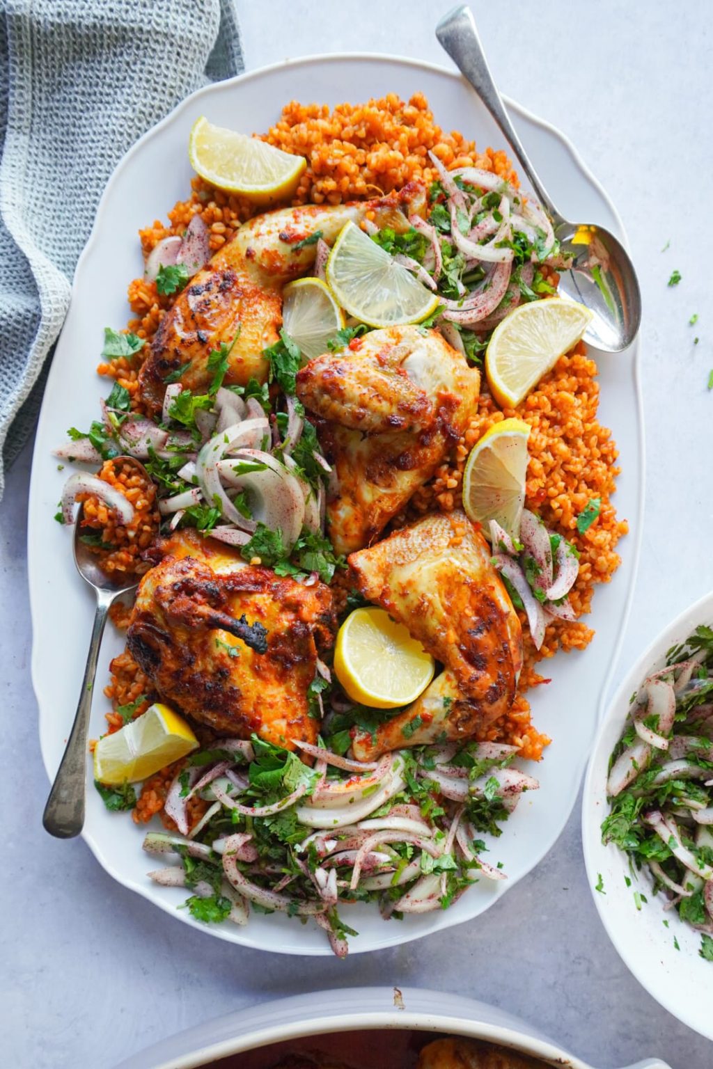 Turkish Bulgur Pilaf with Chicken - PEANUTSWIRLS