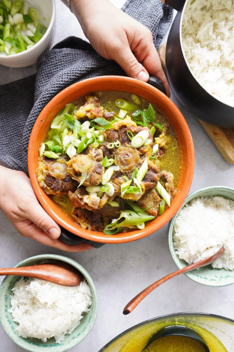 Simple Homemade Oxtail Soup - PEANUTSWIRLS