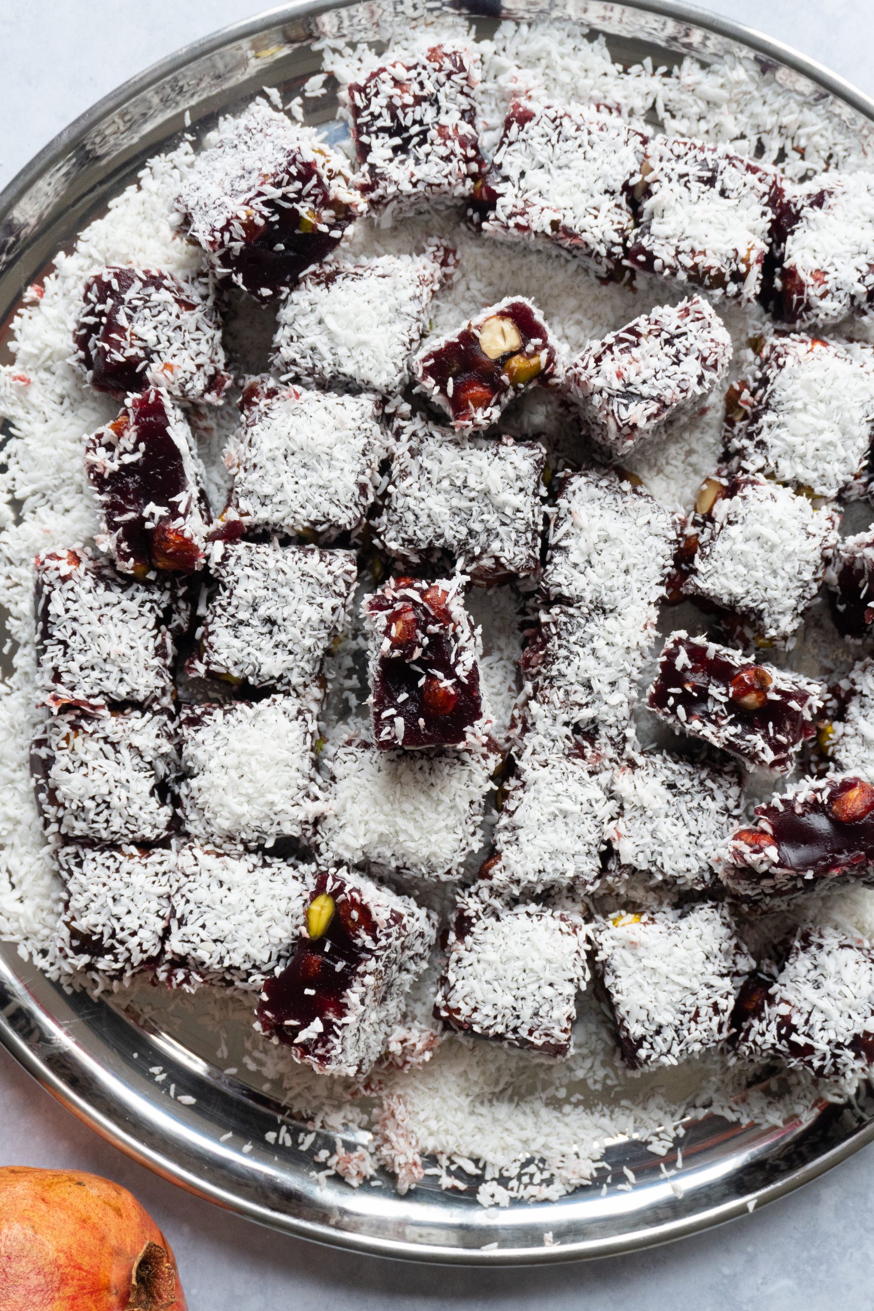 Pistachio and Pomegranate Turkish Delight - PEANUTSWIRLS