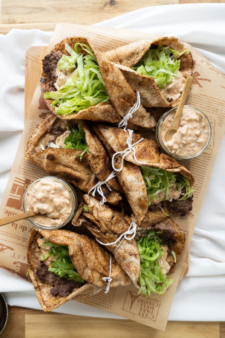 Lazy Smash Burger Wrap - PEANUTSWIRLS