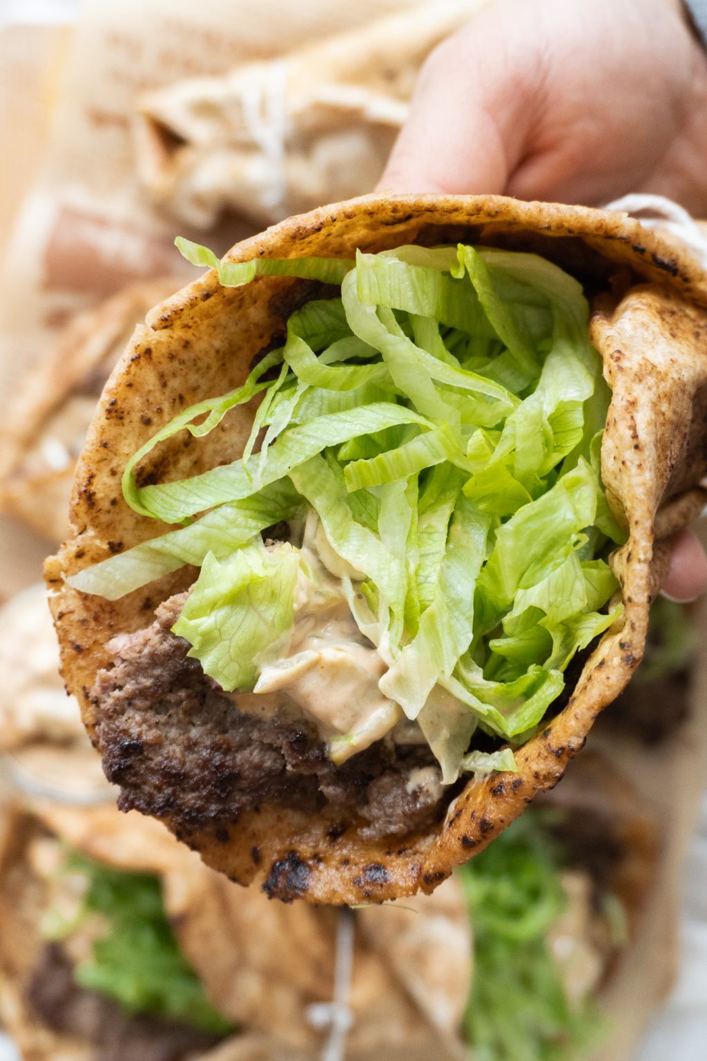 Lazy Smash Burger Wrap - PEANUTSWIRLS