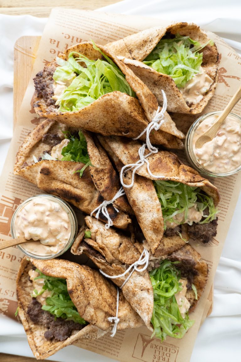 Lazy Smash Burger Wrap - PEANUTSWIRLS